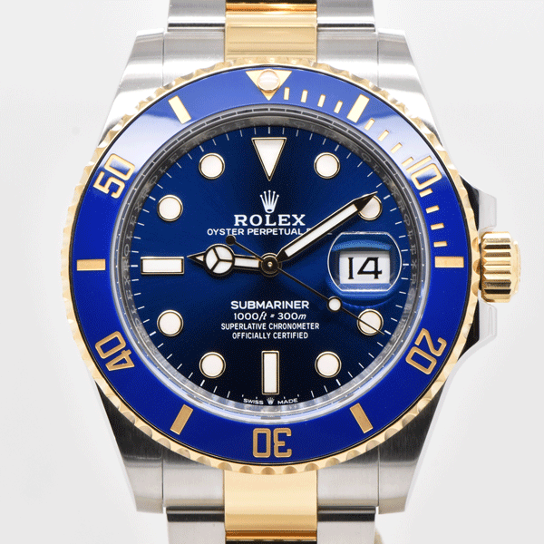 2024 Rolex Submariner Date 41mm 18K Yellow Gold & Steel Bluesy 126613LB ...
